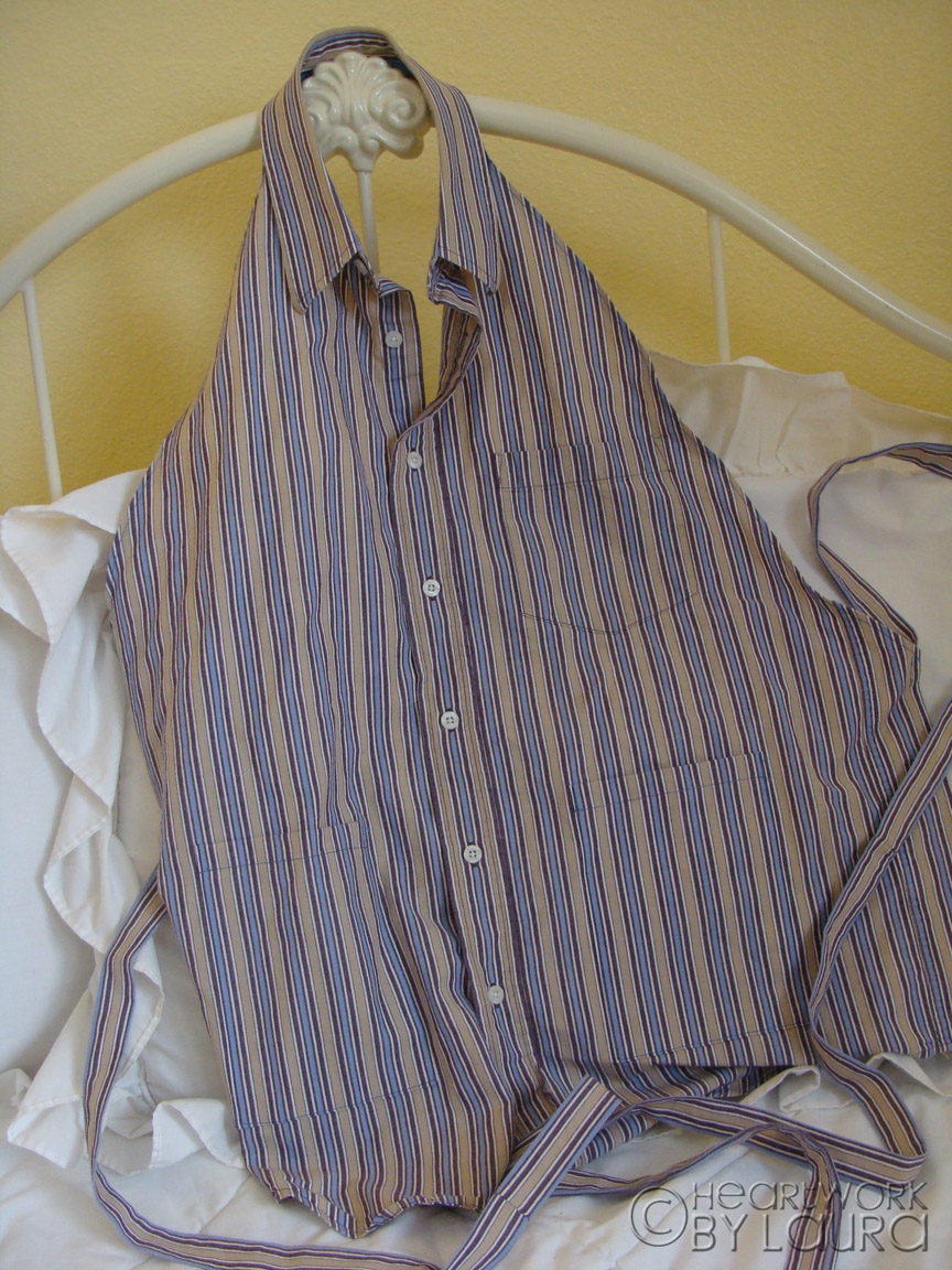 Apron Tutorial - Make an apron from a shirt
