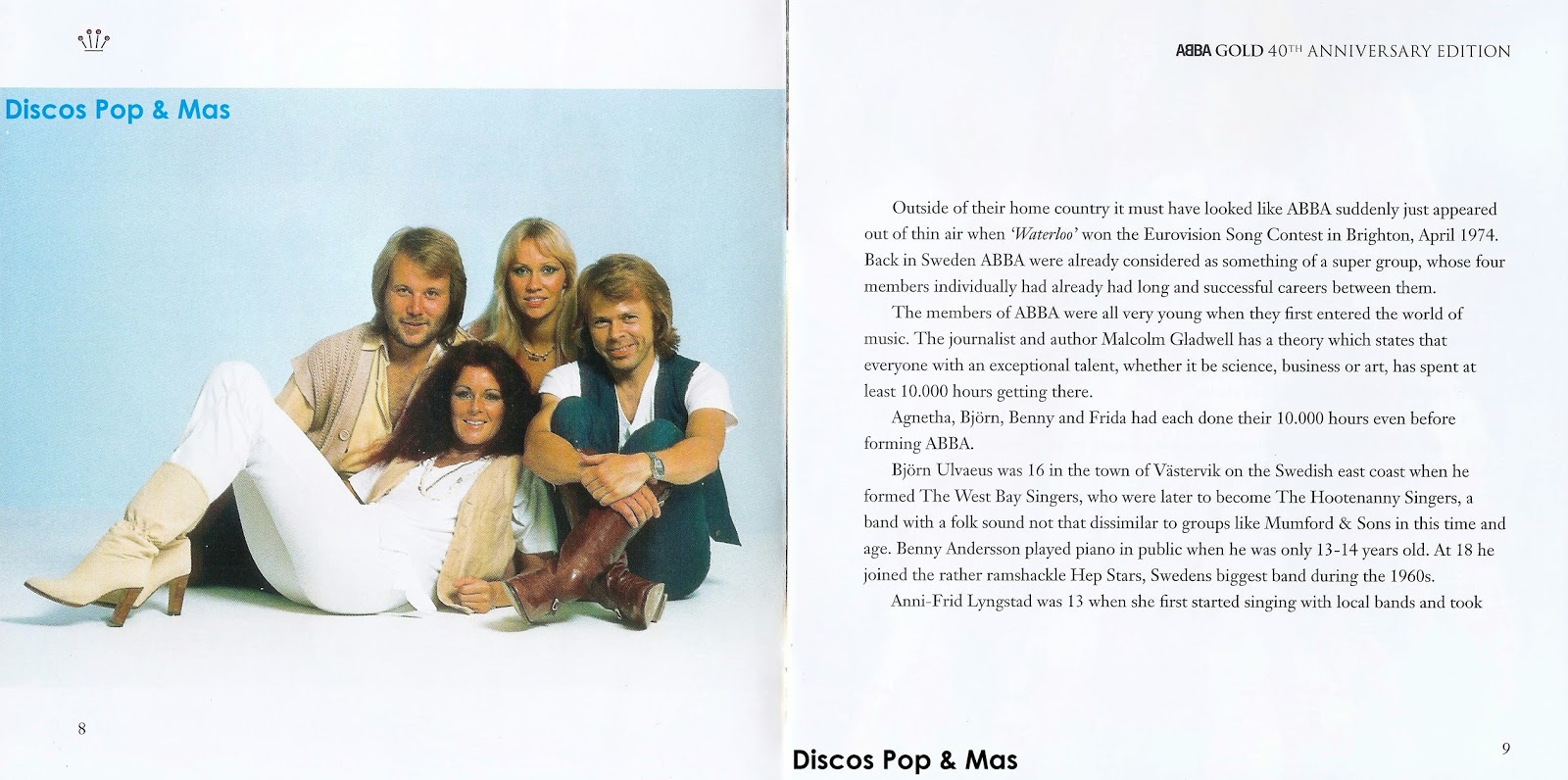Discos Pop & Mas: ABBA - GOLD: Greatest Hits (40th Anniversary Edition)