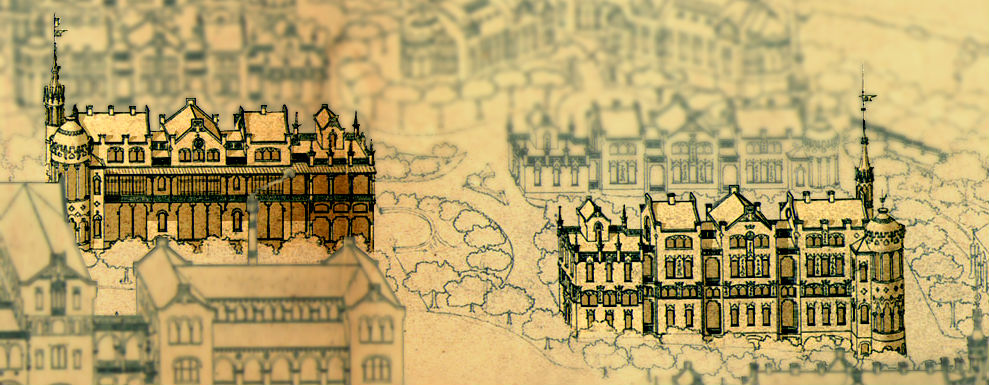 de Santa Creu a Sant Pau: Els pavellons de dos pisos i tres sales