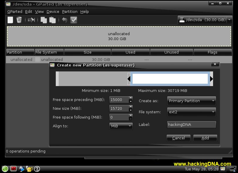 HackingDNA: Matriux Installation On hackingDNA