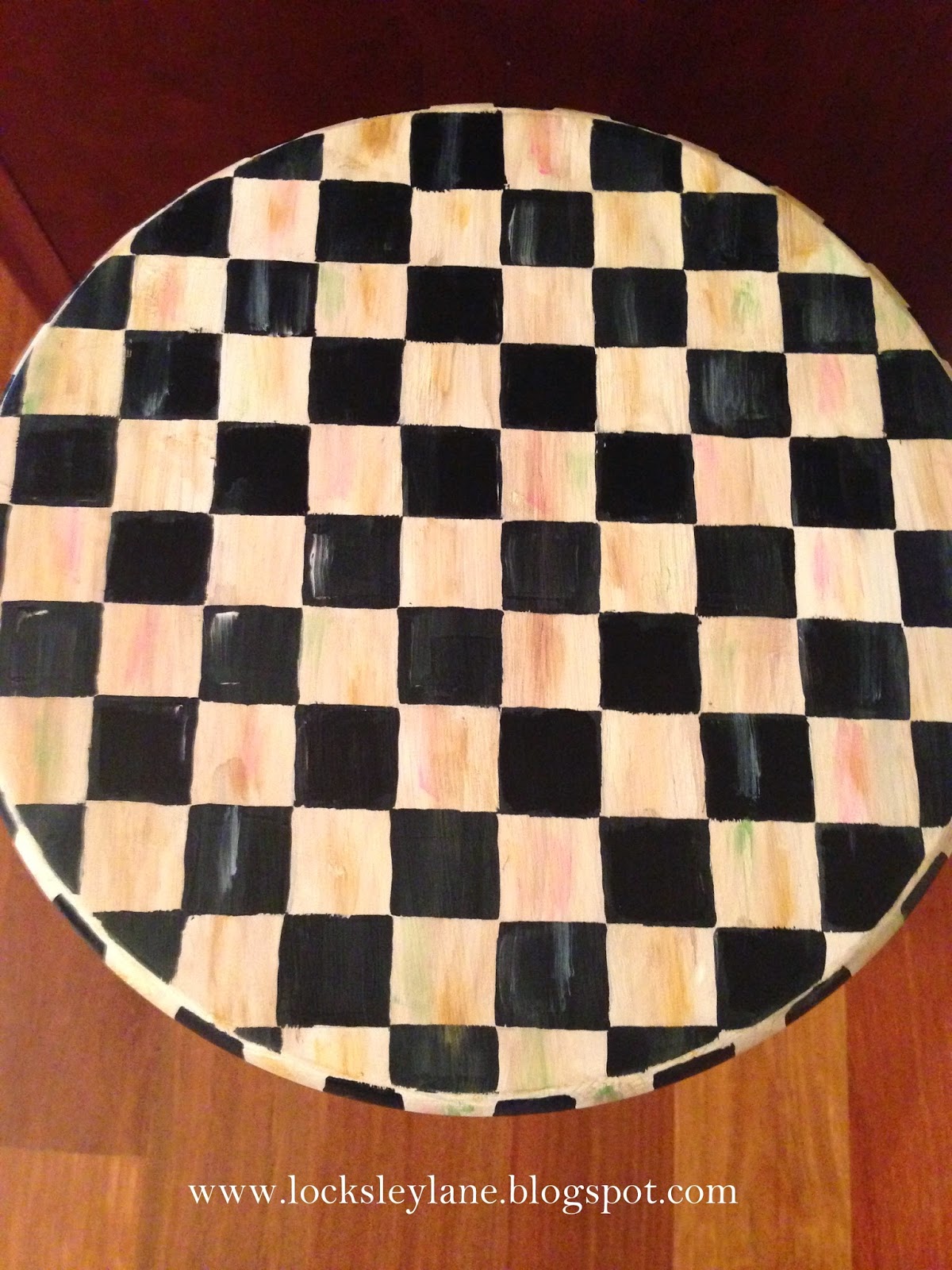 Locksley Lane: Checkered Stool - DIY Mackenzie-Child's