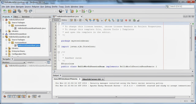 Aj.Sarun's Computing Courses: การสร้างและใช้งาน Stateless Session Bean ด้วย NetBeans ตอนที่ 1