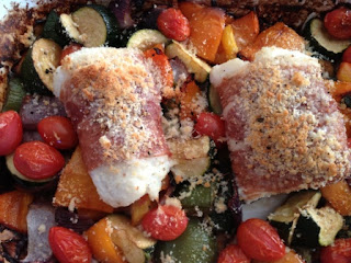 Hairy Dieters - Roasted Cod with Parma Ham and Peppers