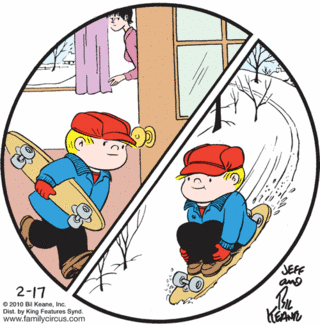 Angles Comic Café: Jan 15th – Family Circus & Sledding