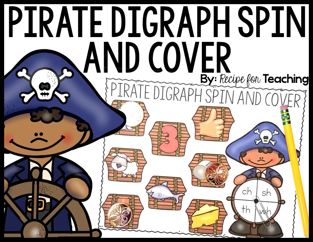 Pirate Digraph Spin and Cover - Recipe for Teaching