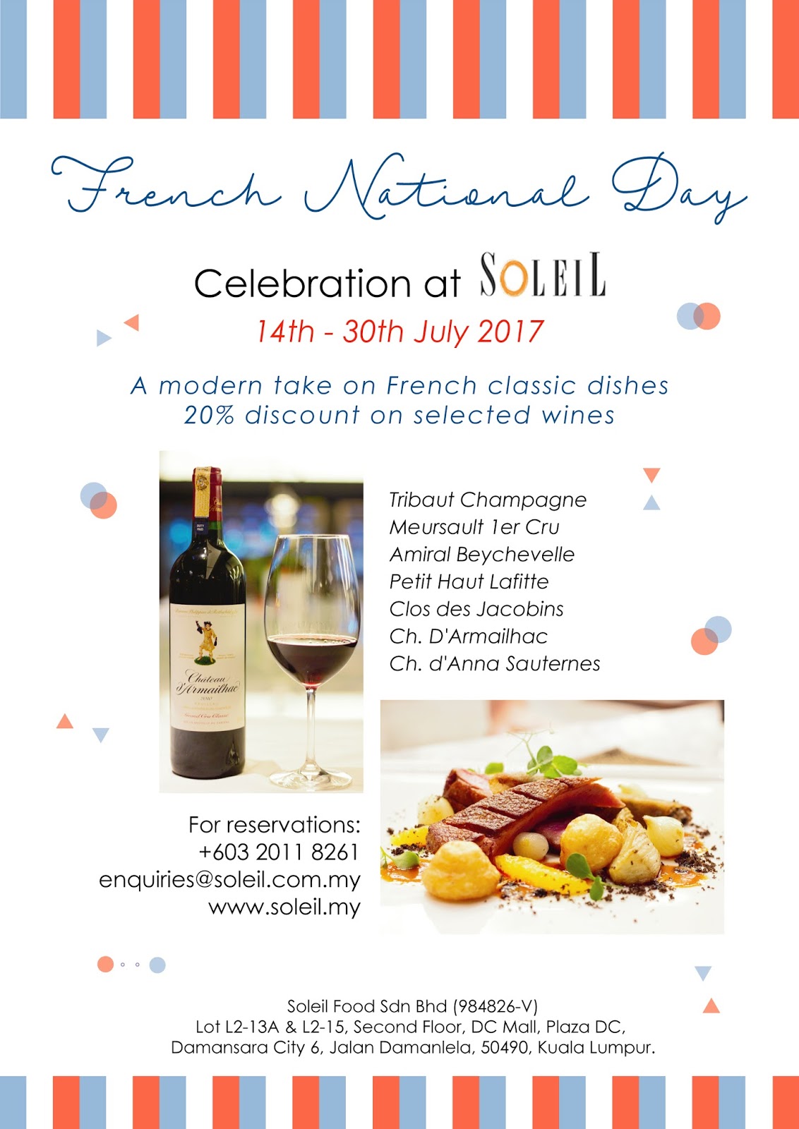 Kee Hua Chee Live!: SOLEIL FRENCH WEEK CELEBRATES THE WORLD'S BEST FINE ...