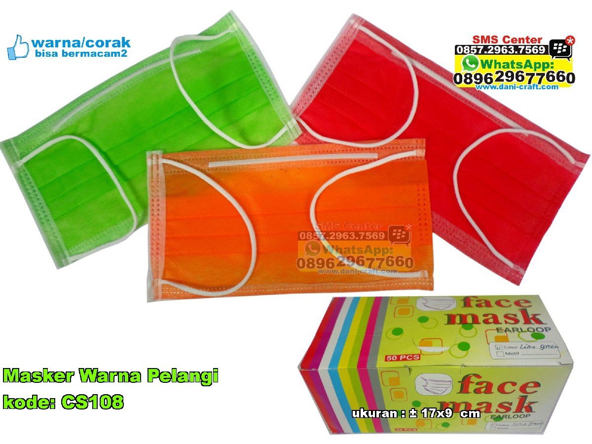 Masker Warna Pelangi | Souvenir Pernikahan