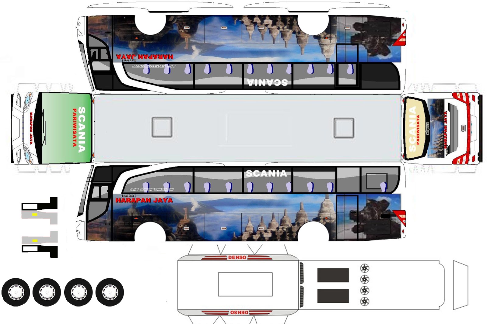 Papercraft Bus ~ ali.go.blog