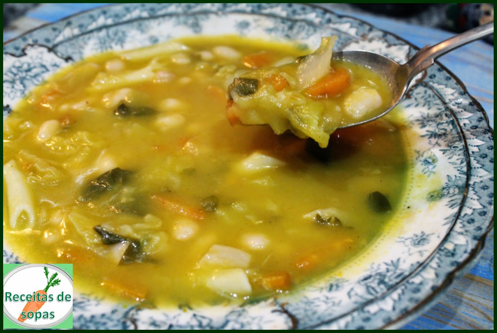 Receitas de sopas: Sopa rica de duas couves ♥♥♥