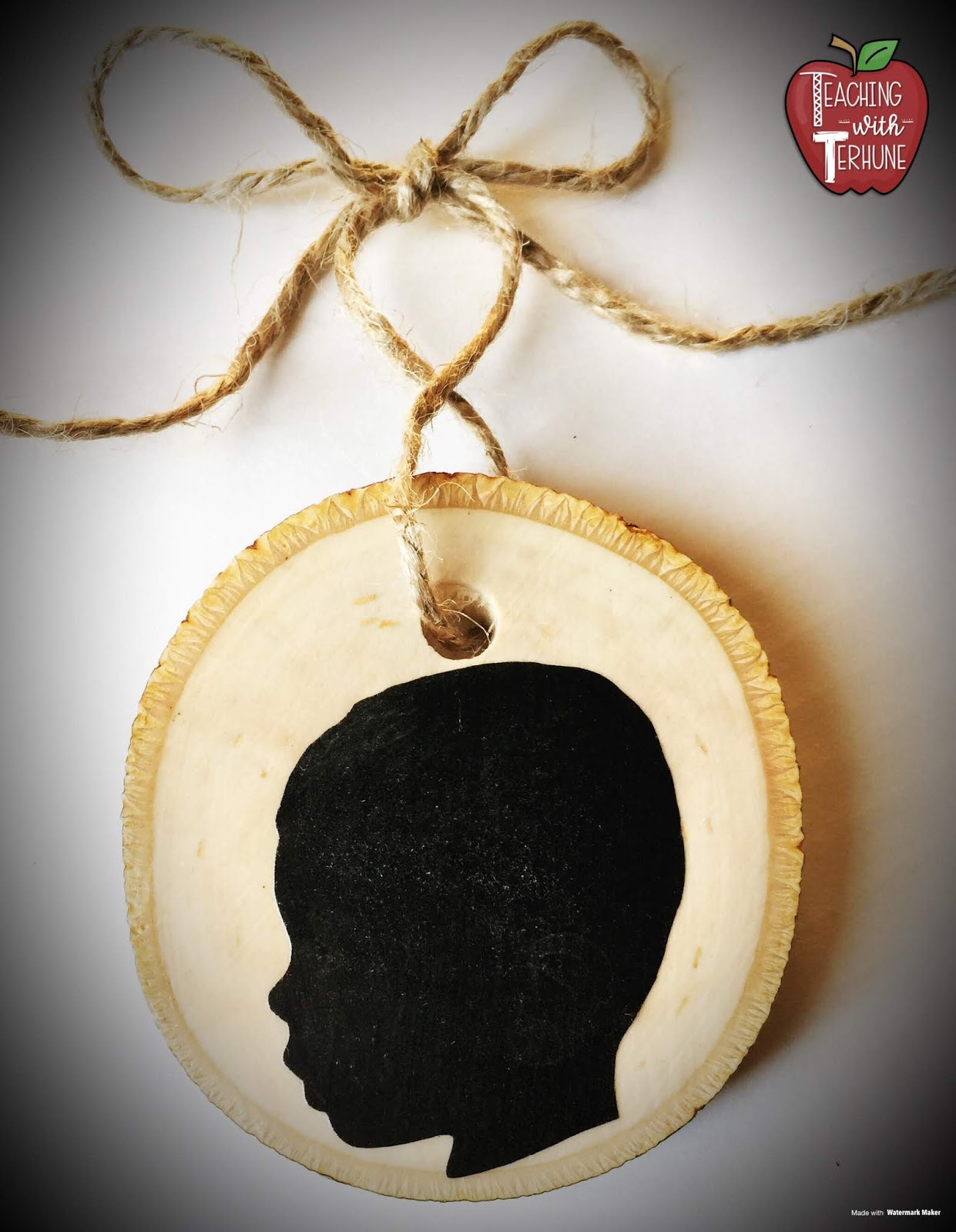 Teaching With Terhune: SILHOUETTE CHRISTMAS ORNAMENT PARENT GIFT