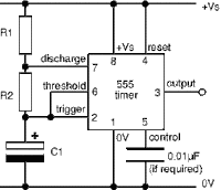 electronic hobby circuits: ne 555 circuits - astable circuit