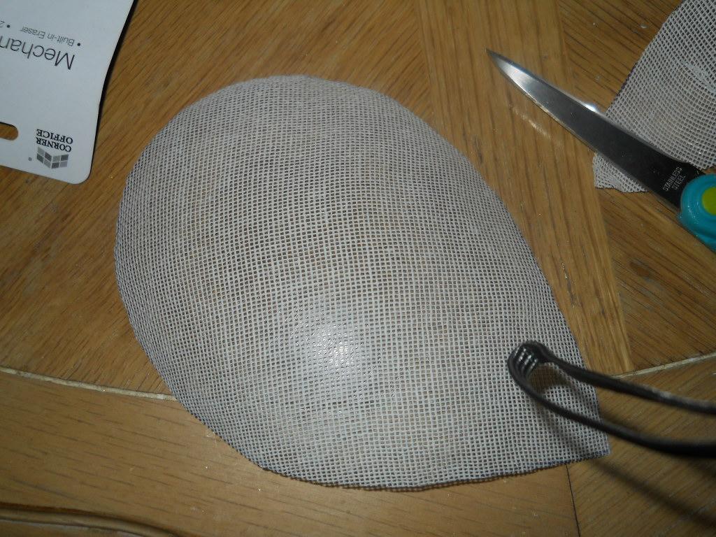 The Frugal Femme: teardrop cocktail hat part 1 : casting the buckram base