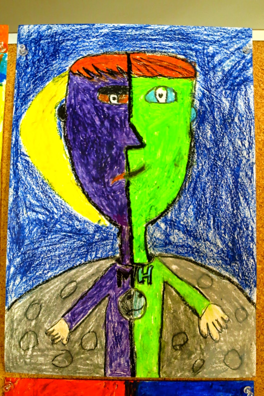 Crayons, Glitter, and Smelly Markers: Cubism Self Portraits