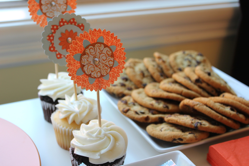 Cathie Filian: DIY: Paper Flower Cupcake Toppers