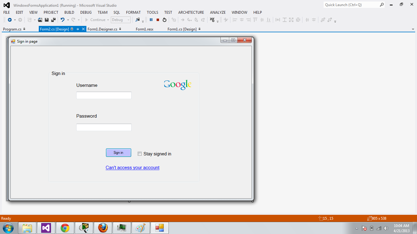 How to create a login page using C#? - Mesh Software