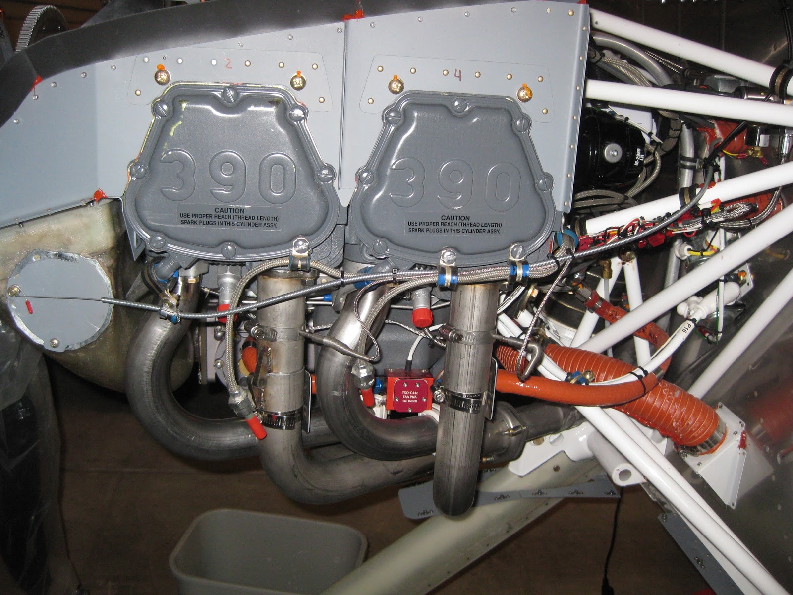 E's Van's RV-14A: Avionics: EGT and CHT wiring completed.