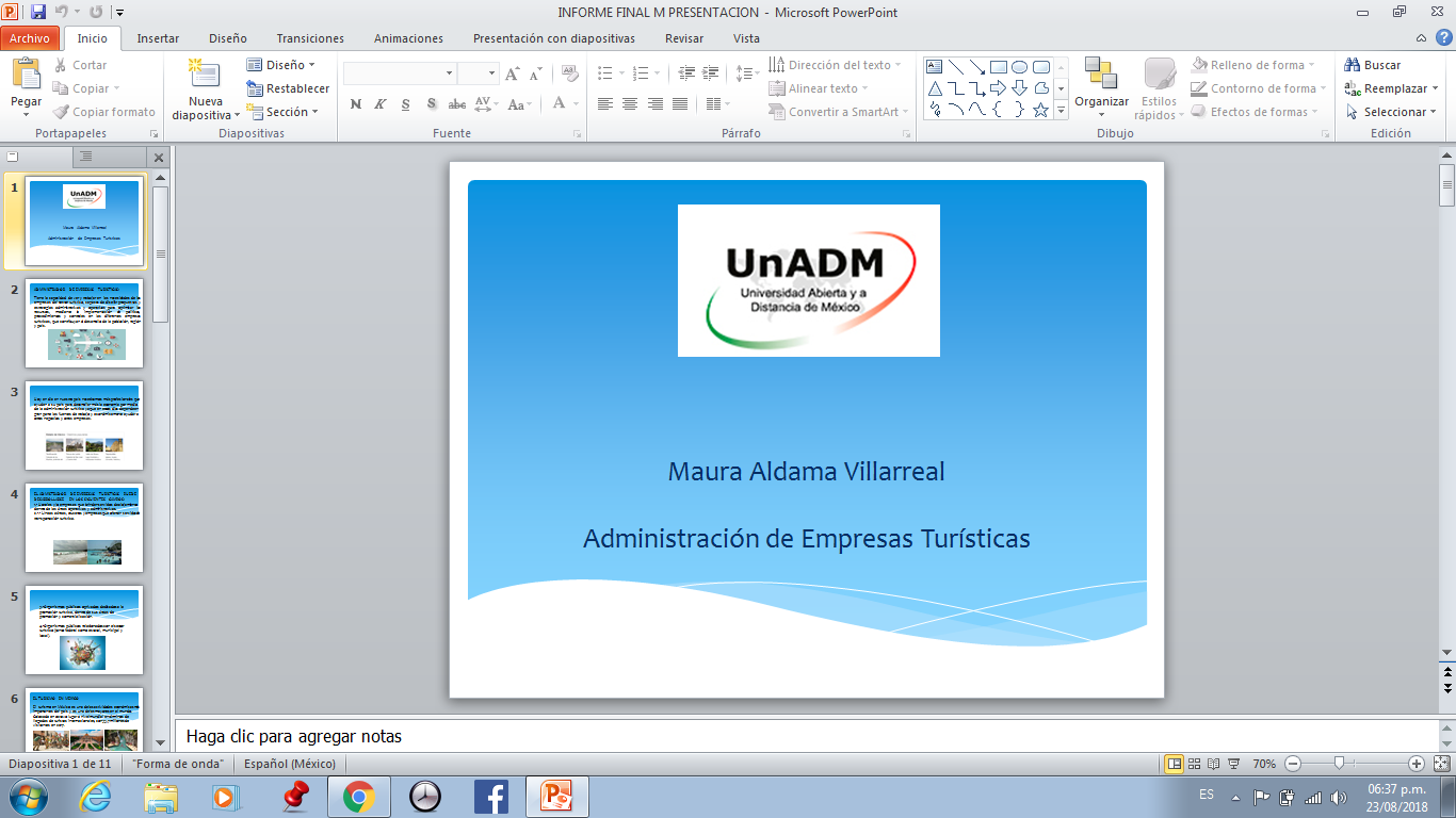 INFORME FINAL PRESENTACIÓN POWER POINT Y VIDEO DE PRESENTACIÓN.