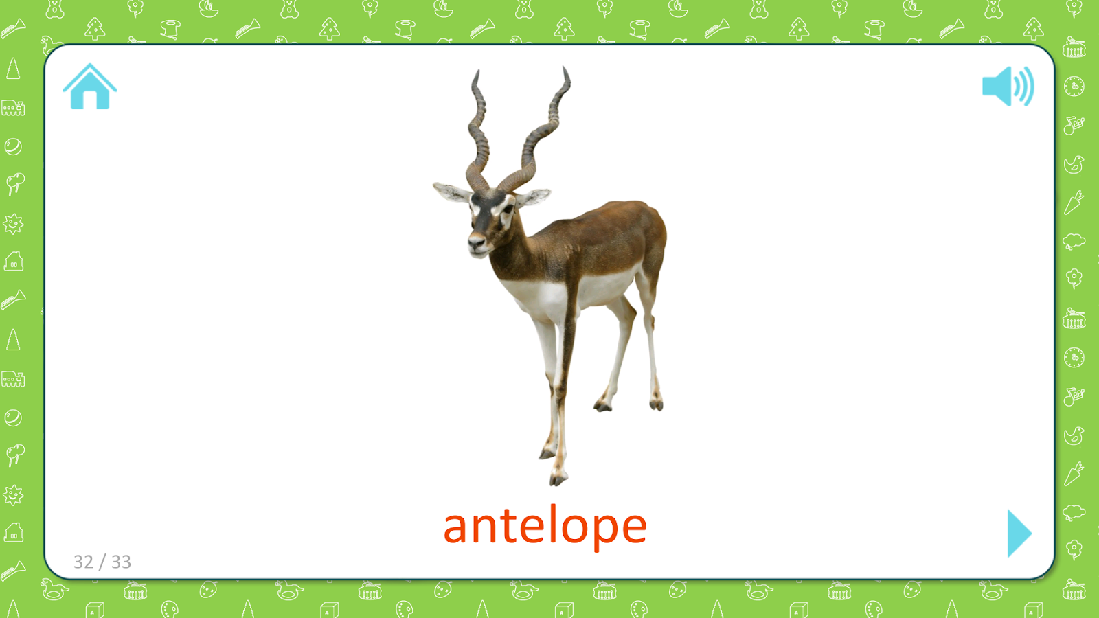 FlashCards For Kids: Antelope - Wild Animals - Flashcards for Kids