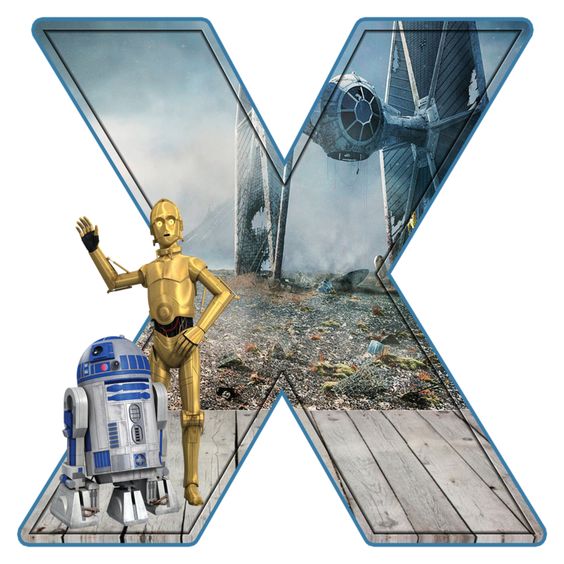 C3PO and R2D2 Letters. Letras de Star Wars. - Oh my Alfabetos!