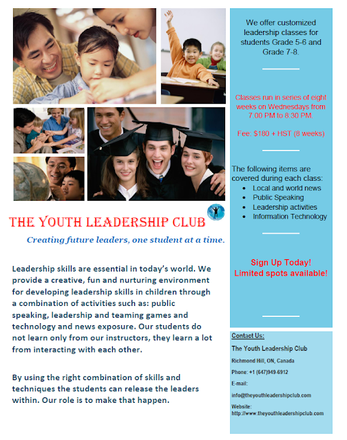 Silver Stream PS Blog: Youth Leadership Club available for grades 5 to ...