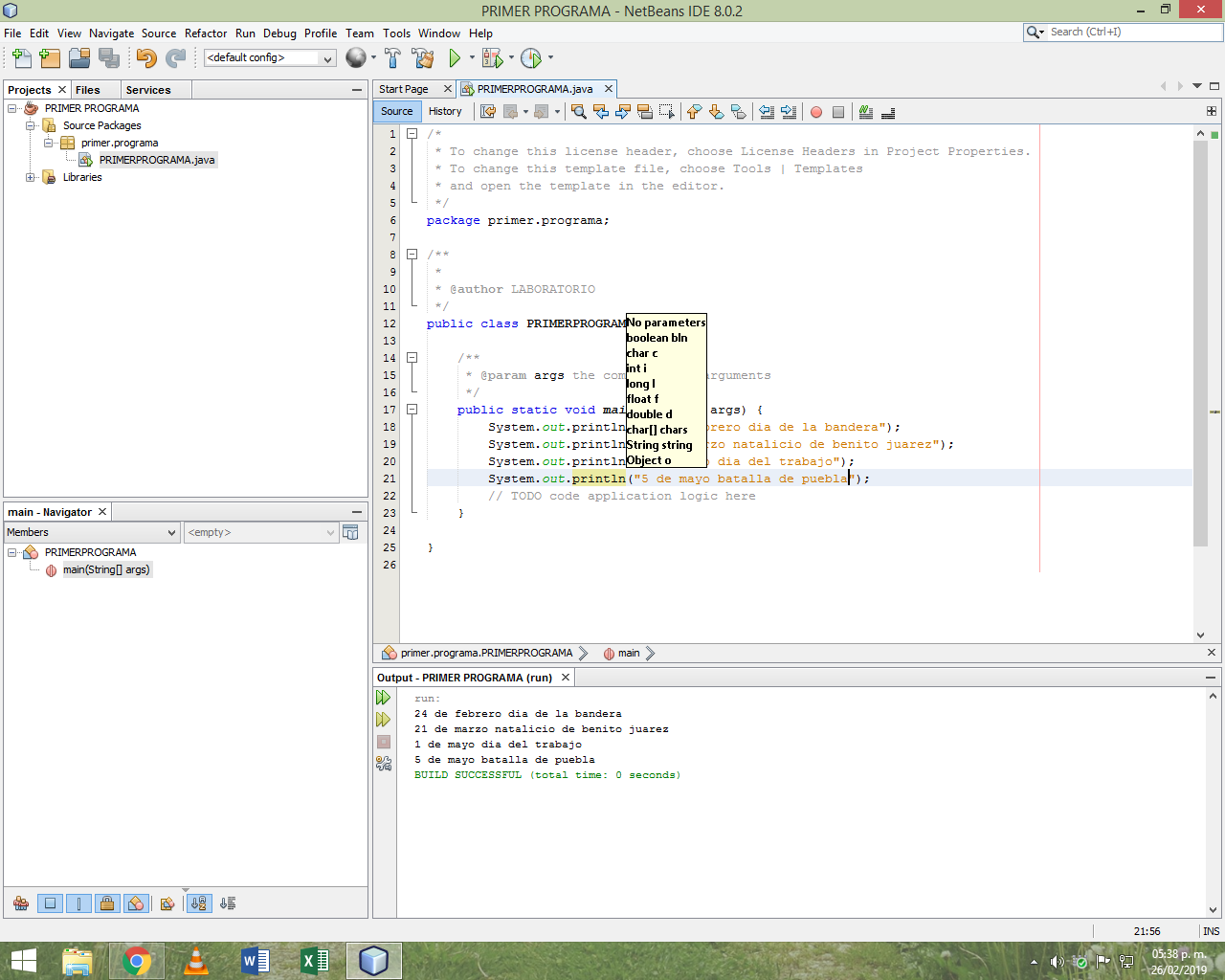 Algoritmos Y Lenguajes De Programación Febrero 2019