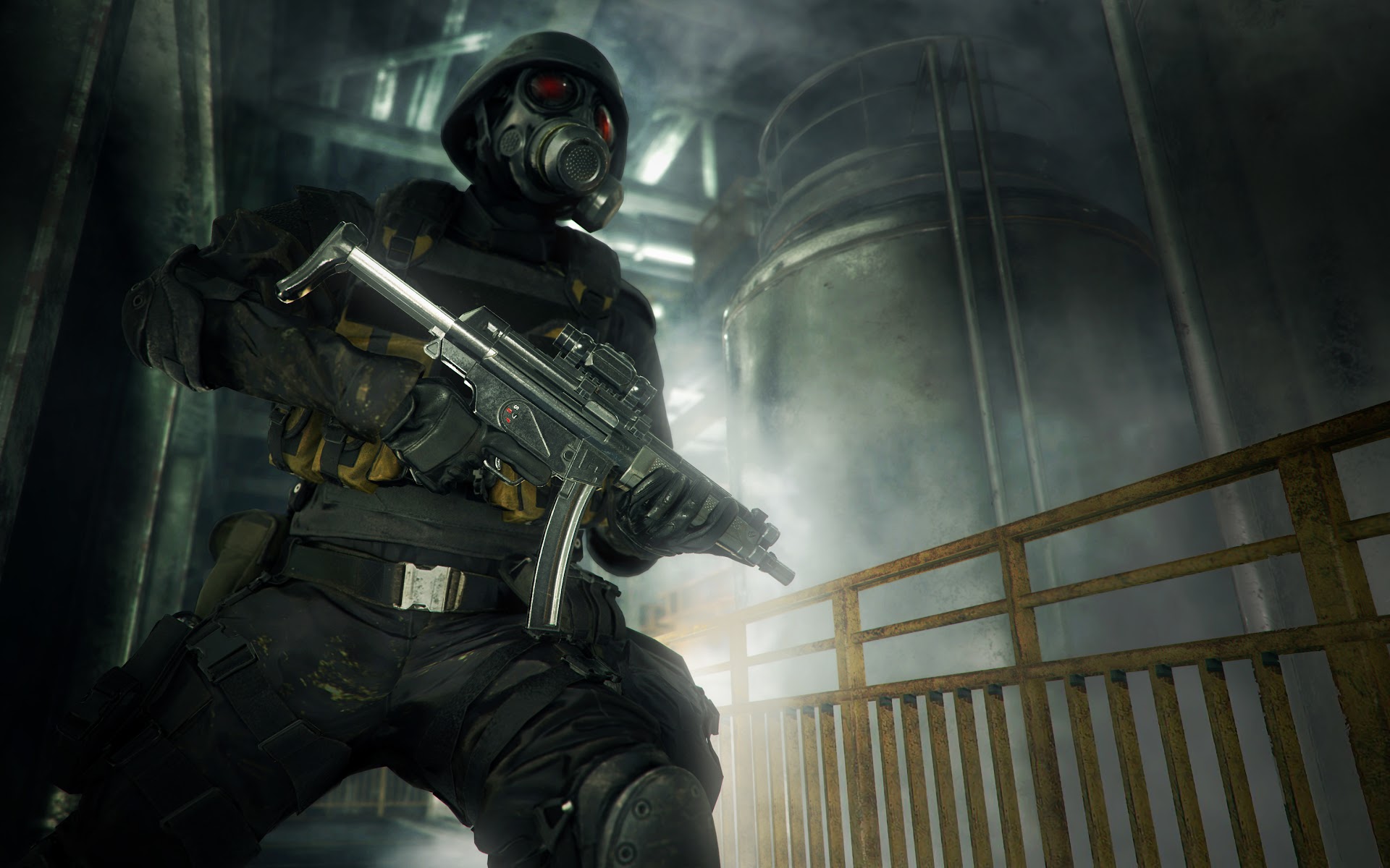 HUNK, Resident Evil 2, Gas, Mask, Rifle, 4K, #16 Wallpaper iPhone Phone