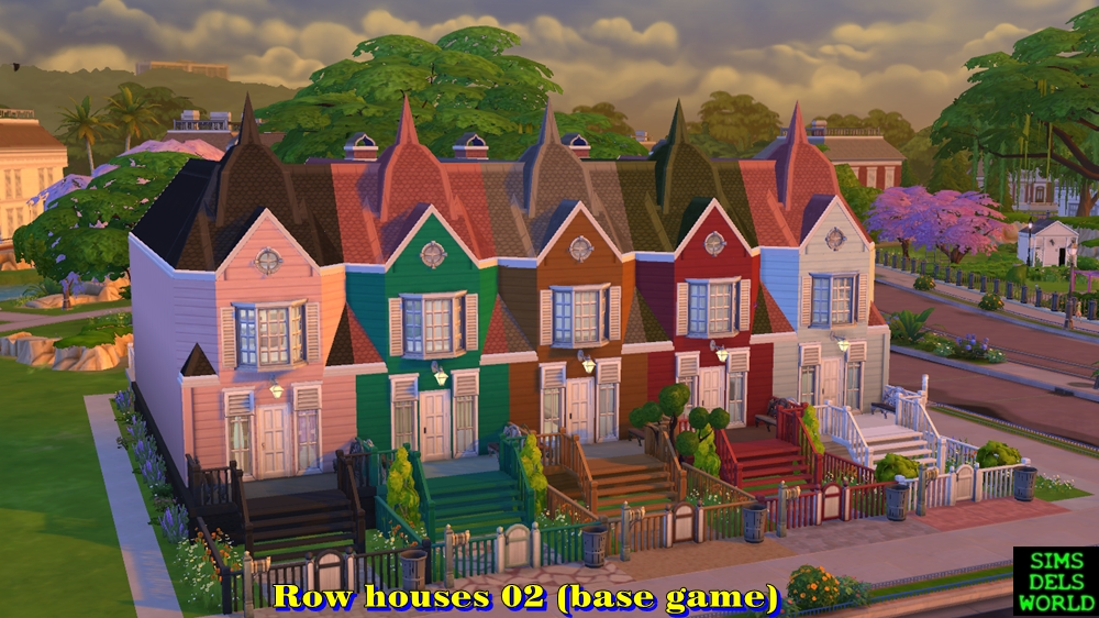 SimsDelsWorld: The Sims 4 : Row houses 02 (base game)