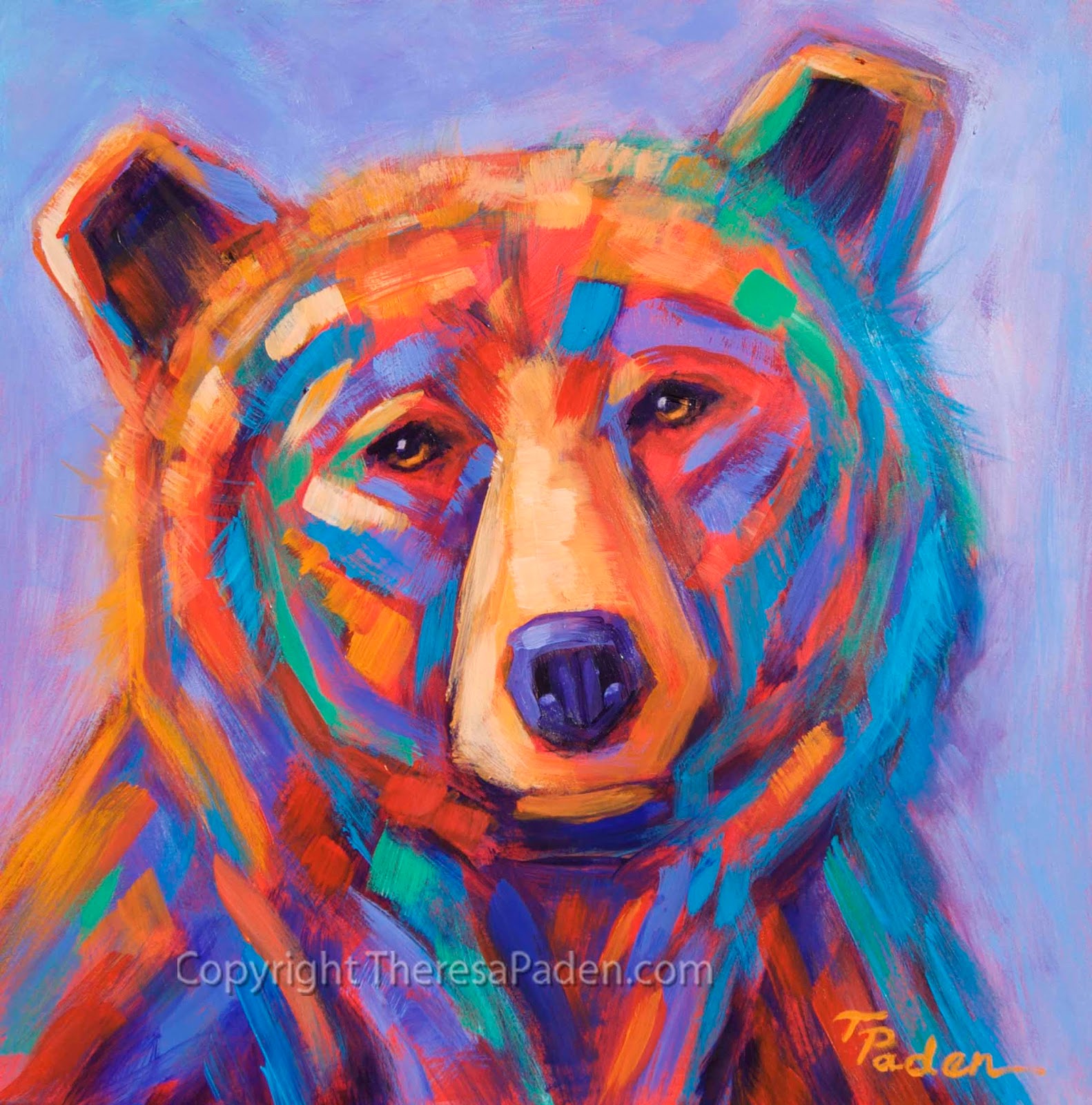 Paintings by Theresa Paden: Wild, Bold, and Colorful Bear Art by ...