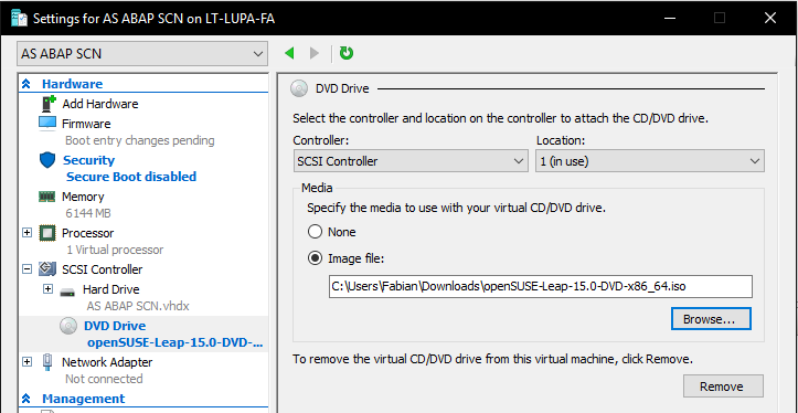 SAP ABAP Central: Installing AS ABAP Developer Edition with Hyper-V