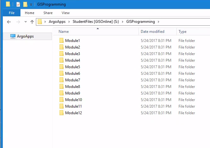UWF GIS Map Projects: GIS Programming: Module 1