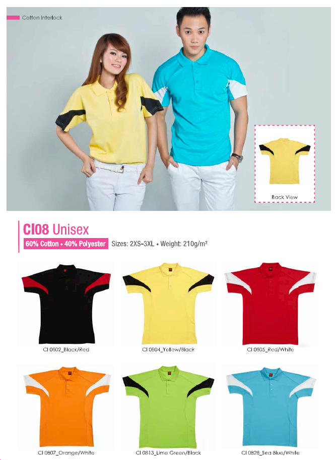 station cetak baju: Baju Interlock Oren Sport