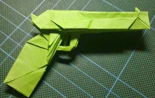 origami gun ~ easy origami instructions for kids crafts