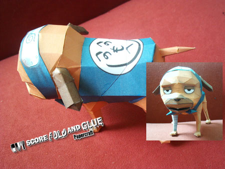 Papercraft - Naruto - Pakkun - Papercraft4u | Free Papercrafts, Paper ...