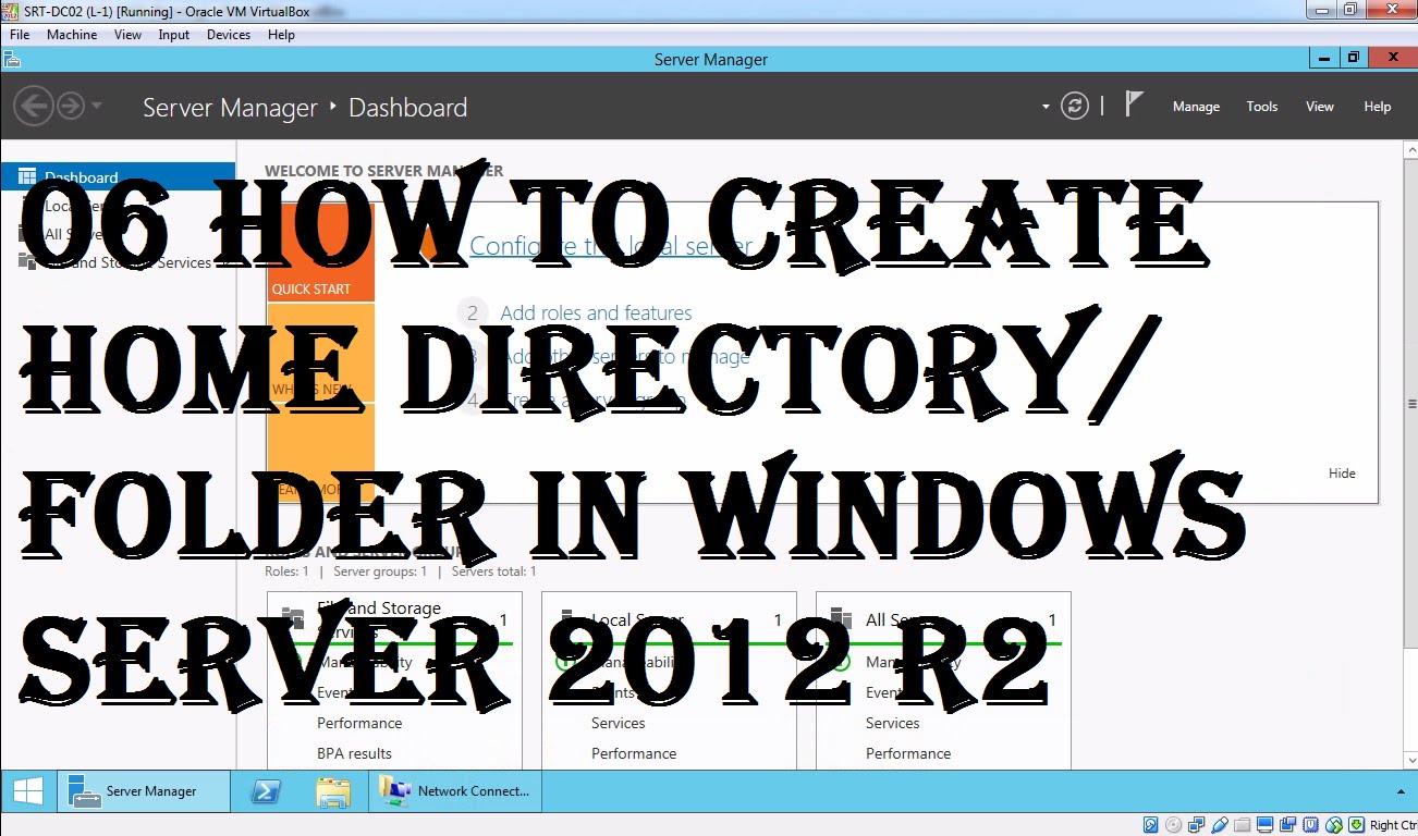 How to Create Home Directory in window server 2012 R2 ~ V.IT Learning