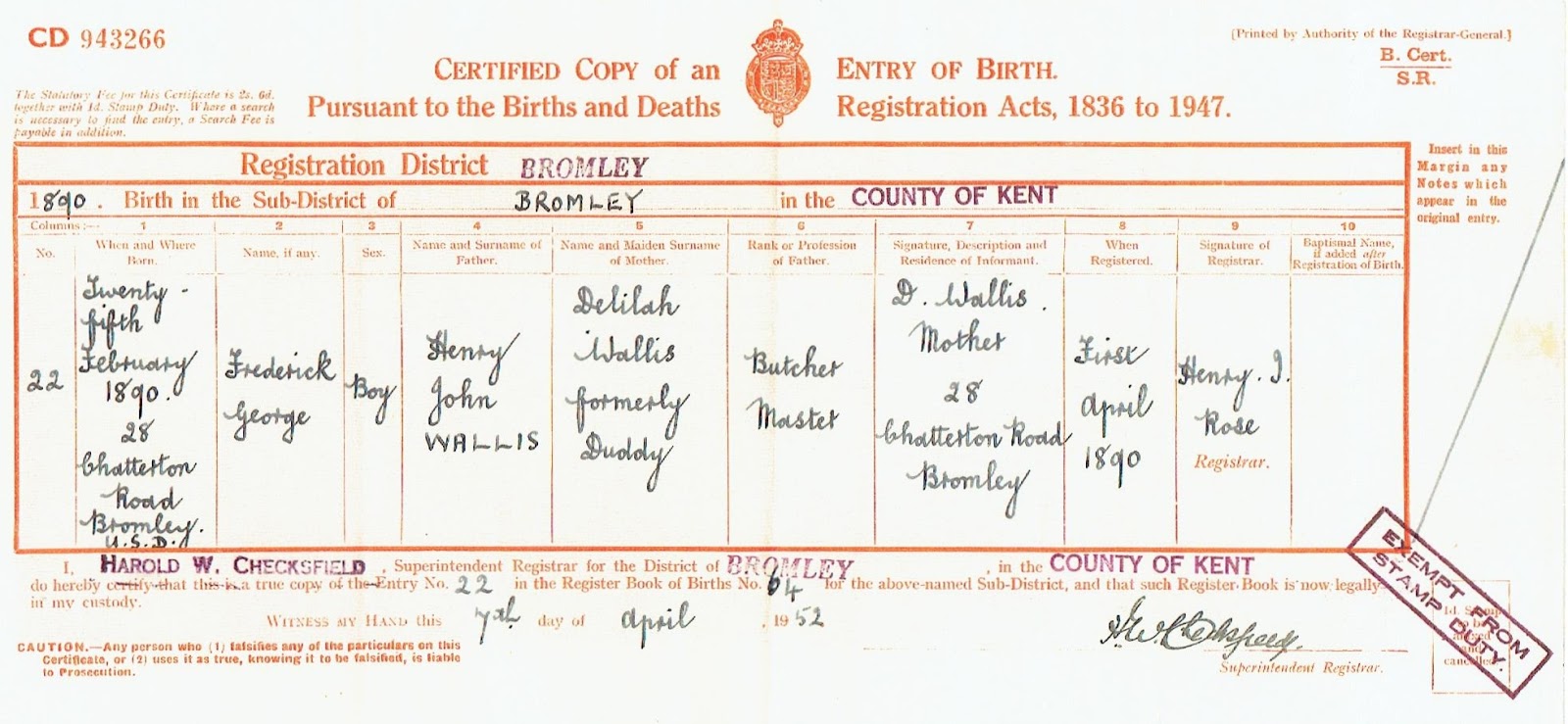 Wallis Family Archives: Frederick G. & Jessie H. (Riches) Wallis