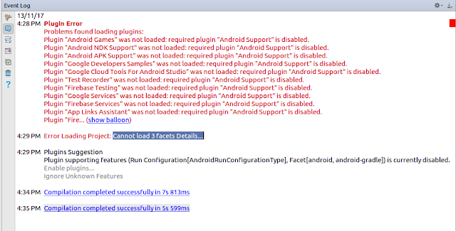Programming Techniques & Tools: Error Loading Project: Cannot load 3 facets Details... Android ...