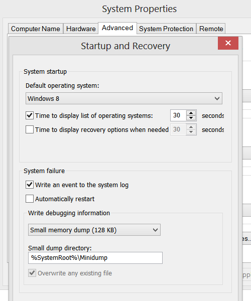 Disable automatic restart in Windows 8