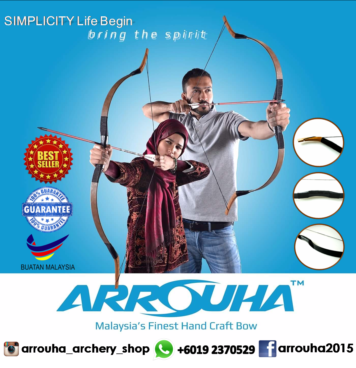 Busur Anak Awan Set Memanah