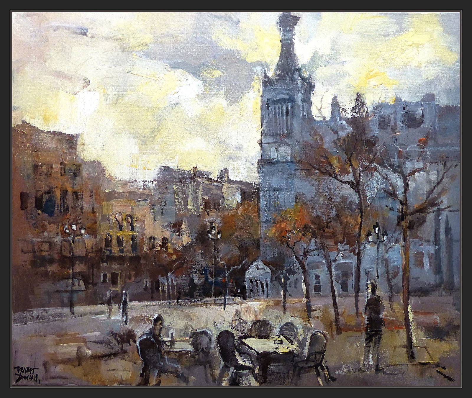 Ernest Descals.Artista Pintor: MADRID-PINTURA-PLAZA-SANTA ANA-HOTEL ...