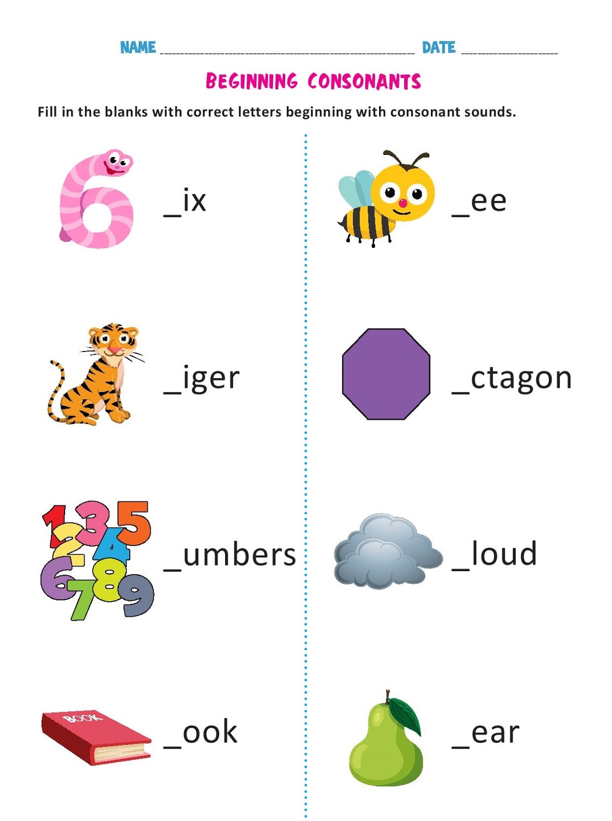 Beginning Consonants Worksheets (Ready to Use) - DepedClick