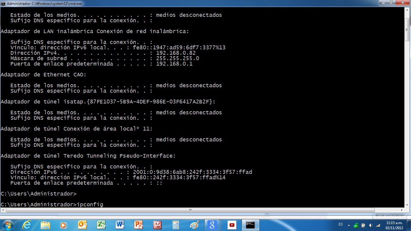 TELEMATICA Y REDES 2 - 21: PING + CMD