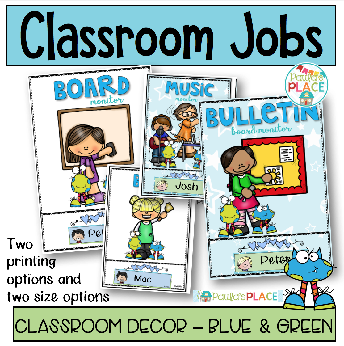 Paula's Place Teaching Resources: Classroom Decor Mega Bundle - Blue ...