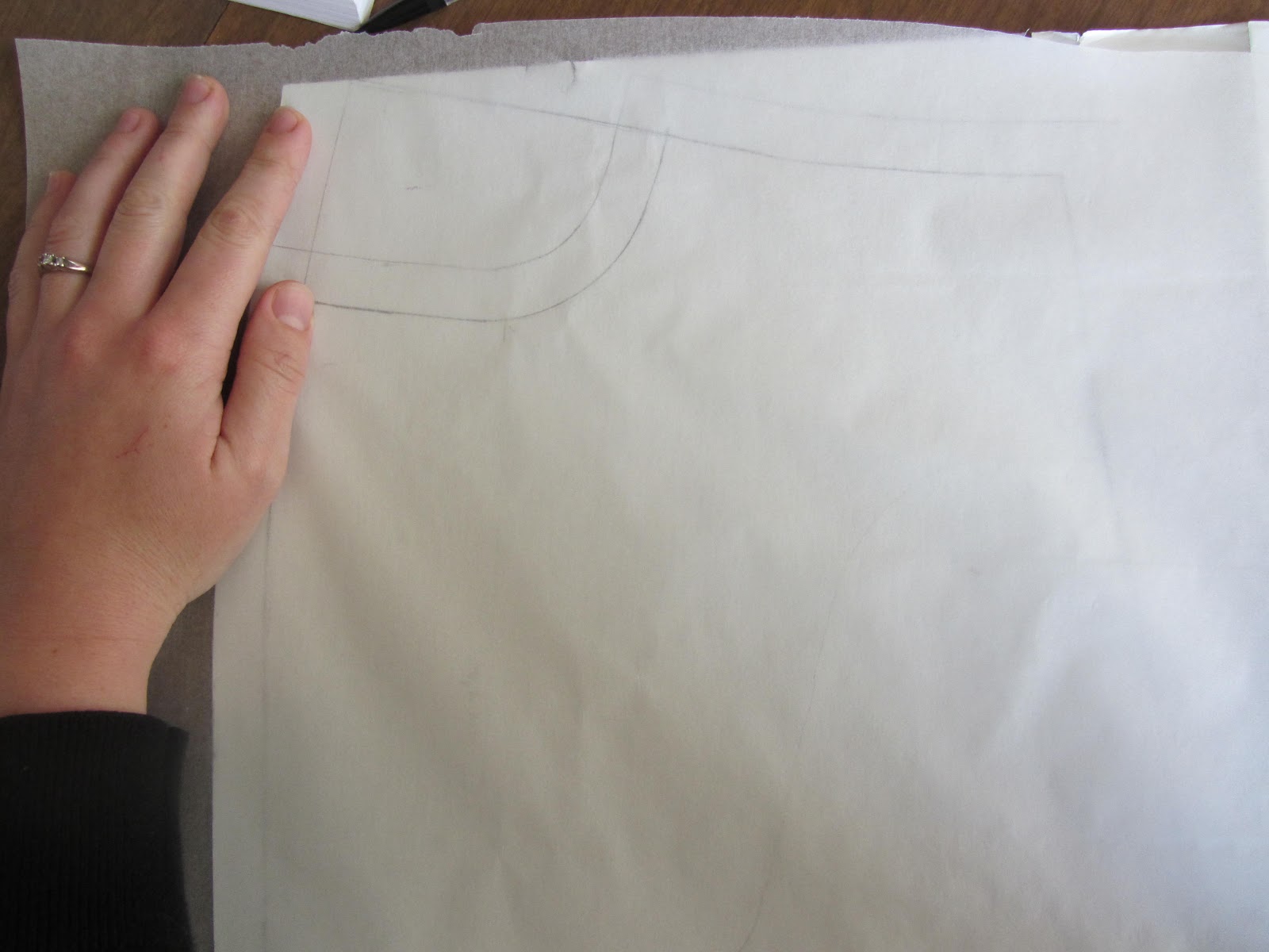 Errant Pear: Making a Jeans Pattern - Tracing the Sacrificial Lamb