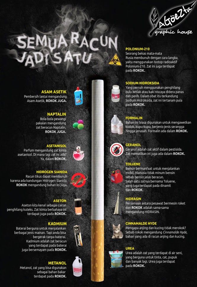 TAU GAK SICH?: Bahan Kimia Yang Terkandung Dalam Rokok & Bahayanya Itu Apa?