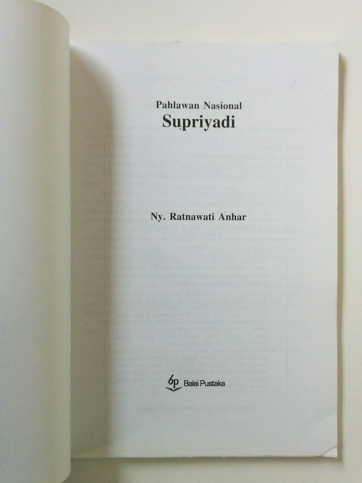 Pahlawan Nasional: Supriyadi | Aksiku Toko Buku Bekas Online
