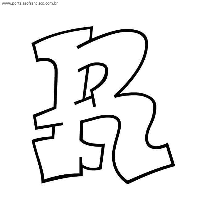 Desenhos - Letra R - Colorir e Pintar - QDB