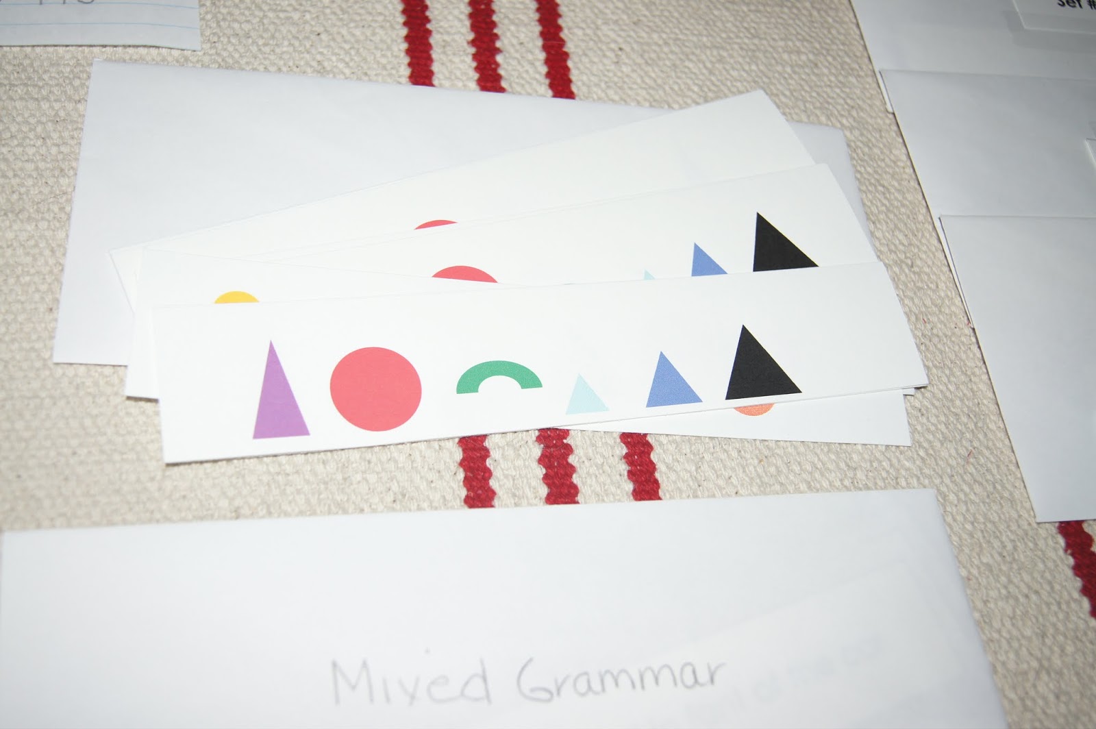 Montessori Grammar Sentence & Symbol Strips - "Making Montessori Ours"
