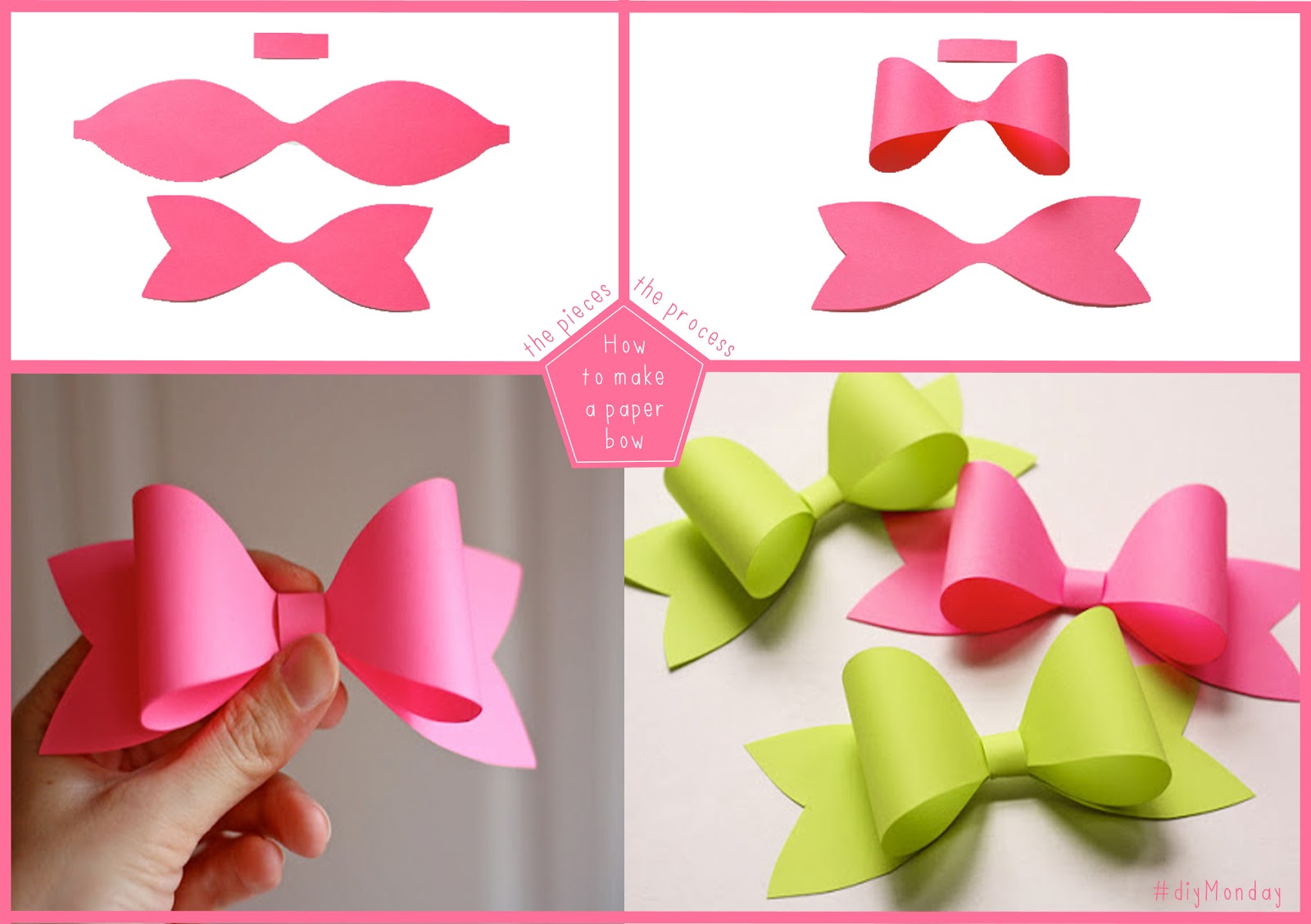 DIYMonday-Paperbows.jpg 1,600×1,128 pixels | Paper bows diy, Diy gift ...