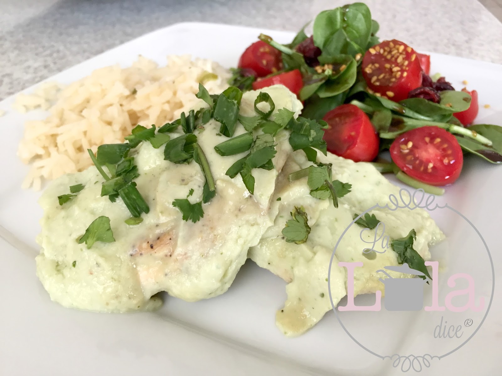 Pollo en crema de coliflor y cilantro | La Lola Dice