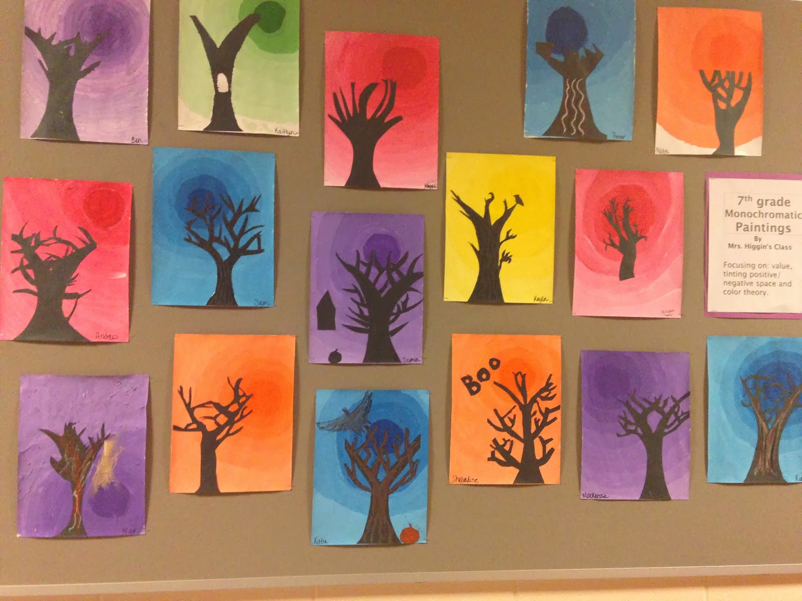 Oak Creek East Middle School Art Class: October Art Lessons!